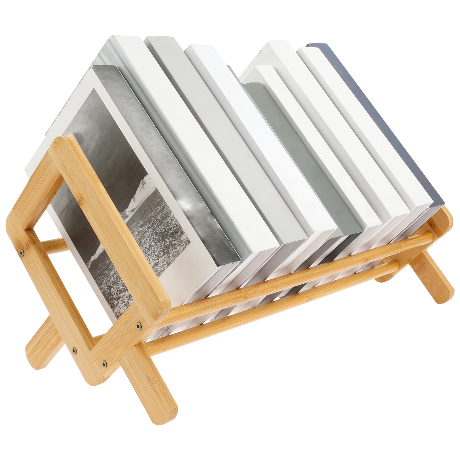 Bamboo Desktop Bookshelf Wooden Desktop Bookshelf Titled Desktop ...