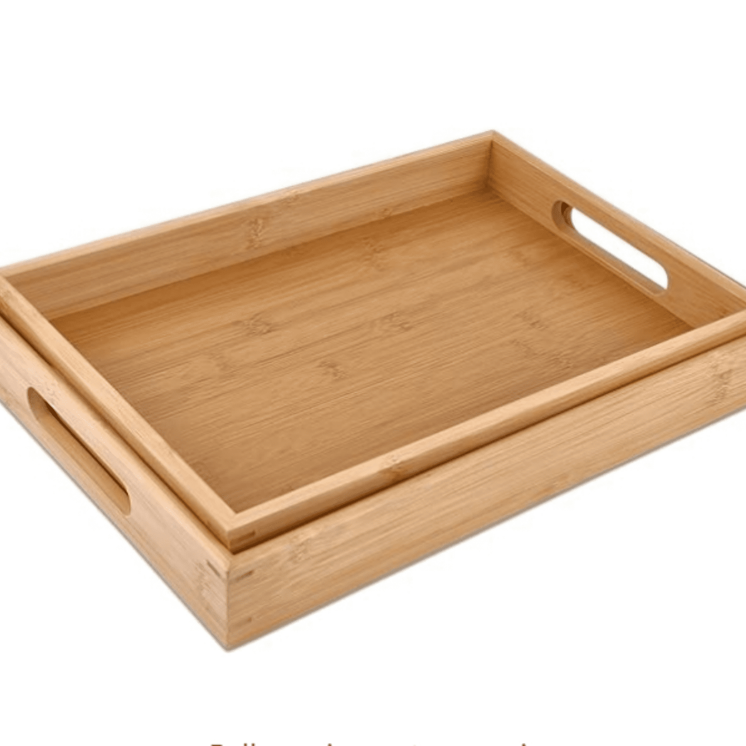 Bamboo Dinner Food Trays for Eating On Couch Party Platters for Serving ...