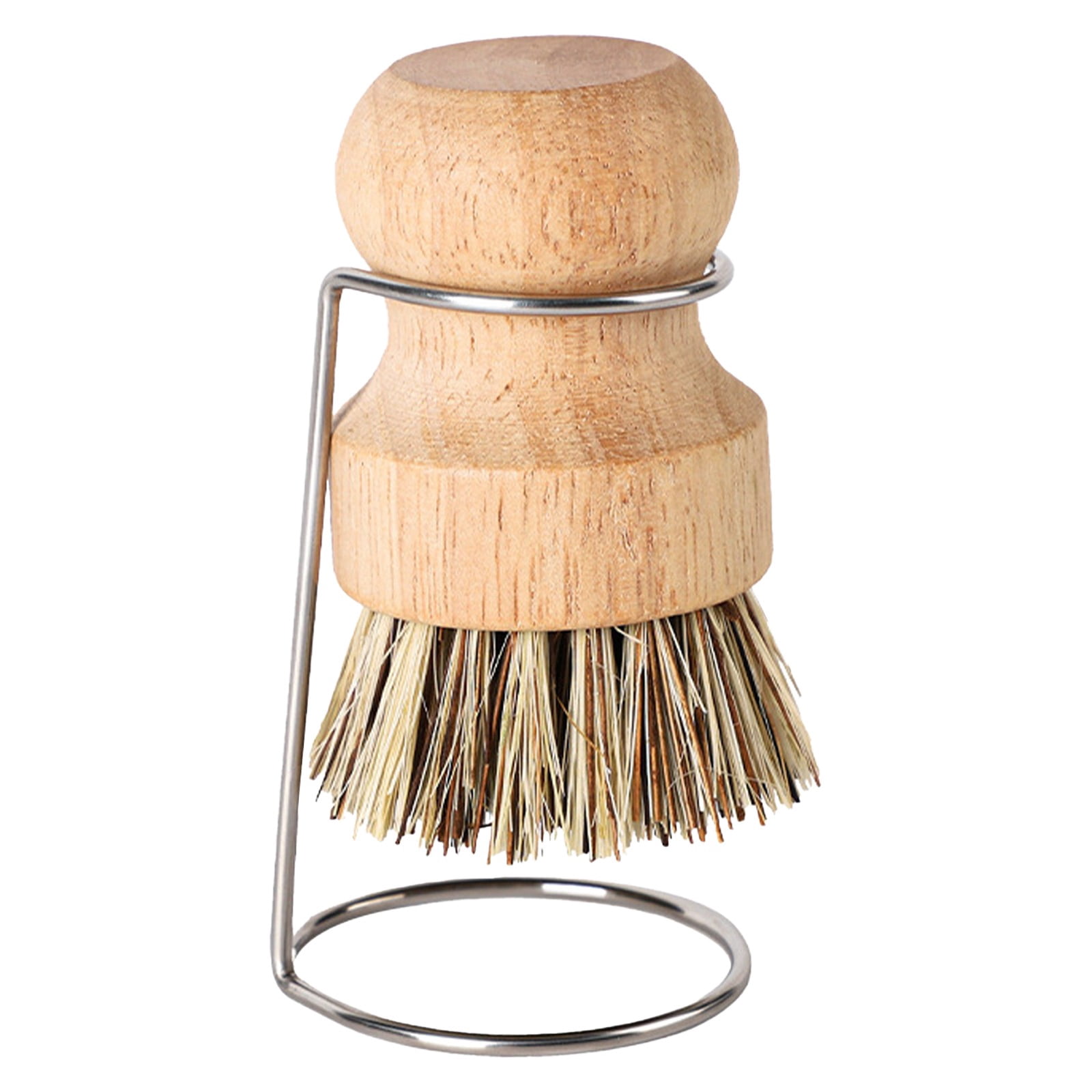 Bamboo Dish Brush Set with Fast-Dry Stainless Steel Holder,Natural ...