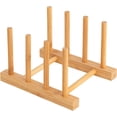 Bamboo Dish Plate Bowl Cup Book Pot Lid Cutting Board Drying Rack Stand ...