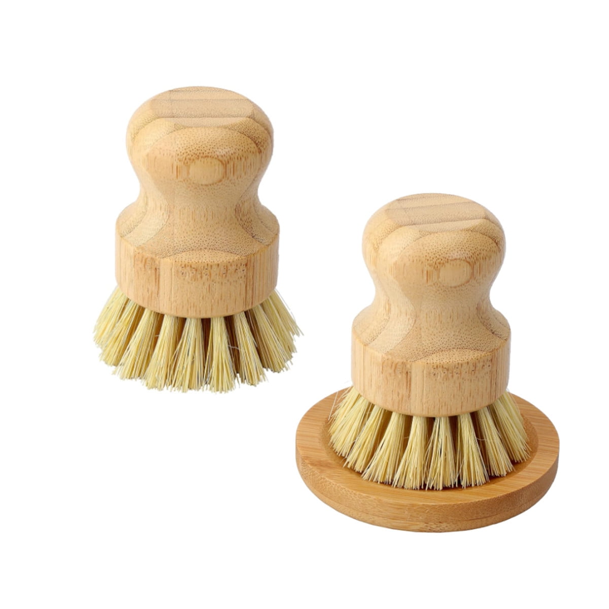 Bamboo Dish Scrub Brush, Kitchen Dish Scrubber Brush Set for Cleaning ...