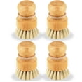 Bamboo Dish Scrub Brushes, Kitchen Wooden Cleaning Scrubbers Set for ...