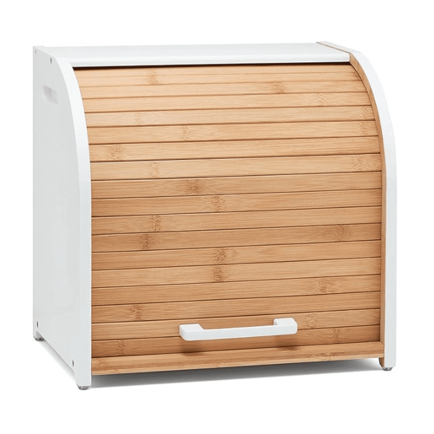Bamboo Double Layer Bread Box for Kitchen Countertop, Roll Top Bread ...
