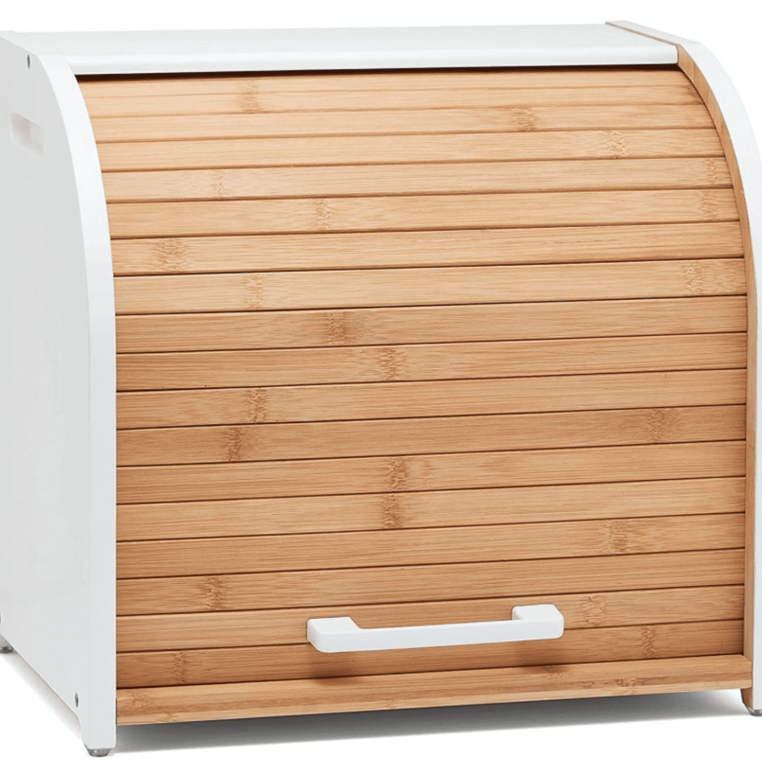 Bamboo Double Layer Bread Box for Kitchen Countertop, Roll Top Bread ...