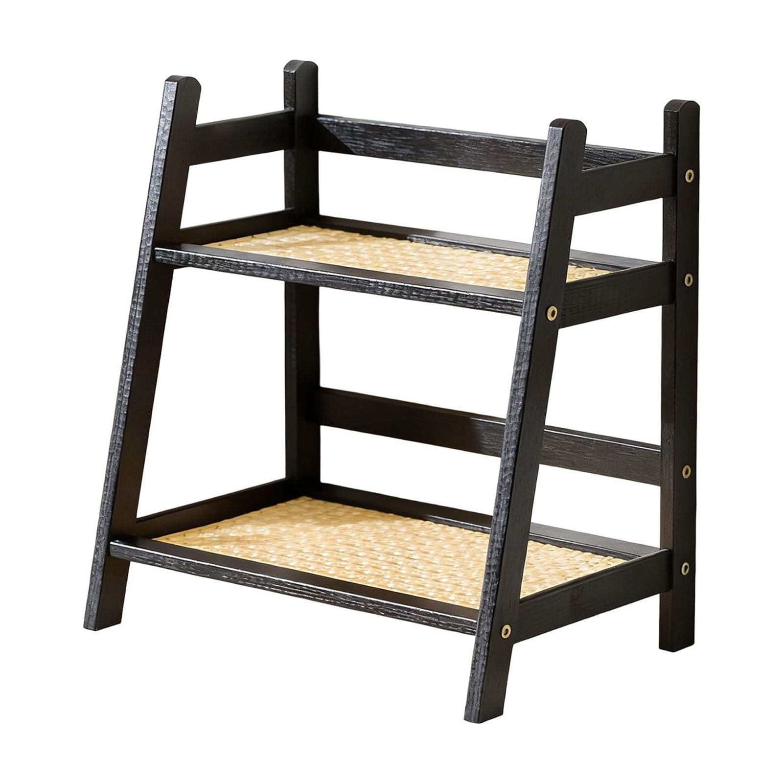 Bamboo Double Layer Rack, Double Countertop Hutch Bookshelf, Stand ...