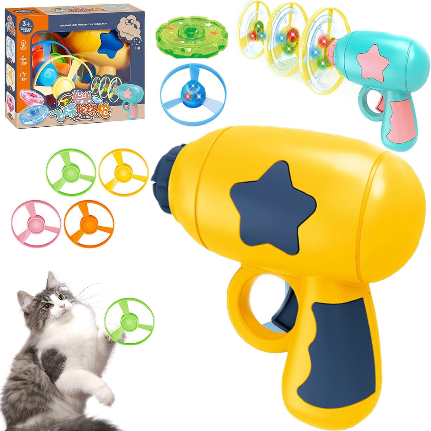 Bamboo Dragonfly Catapult Launcher,Flying Bird cat Toy,Cat Fetch Toy ...