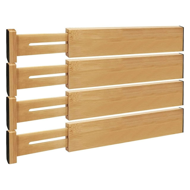 Bamboo Drawer Dividers, Expandable & Adjustable Drawer Dividers ...