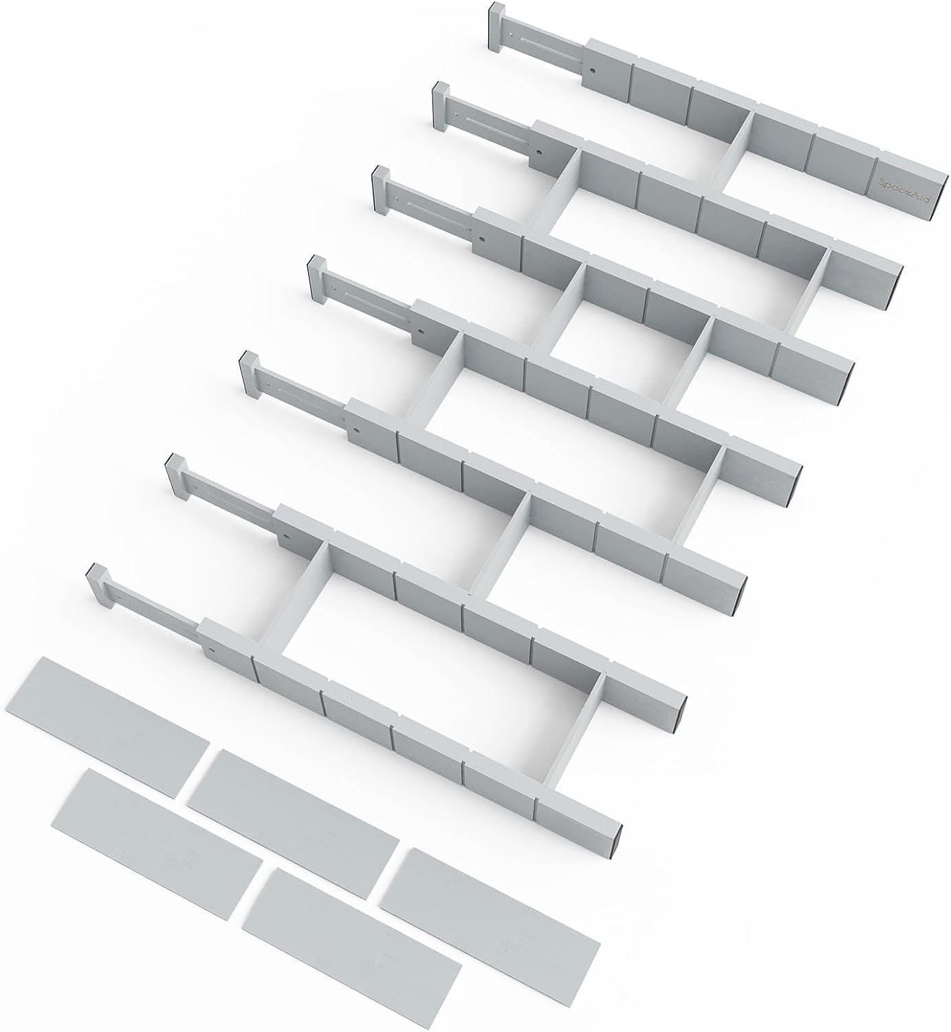 Bamboo Drawer Dividers with Inserts and Labels, Kitchen Adjustable ...