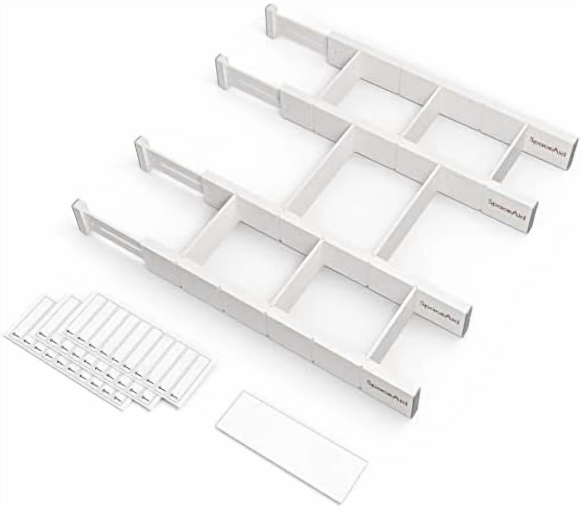 Bamboo Drawer Dividers with Inserts and Labels, Kitchen Adjustable ...