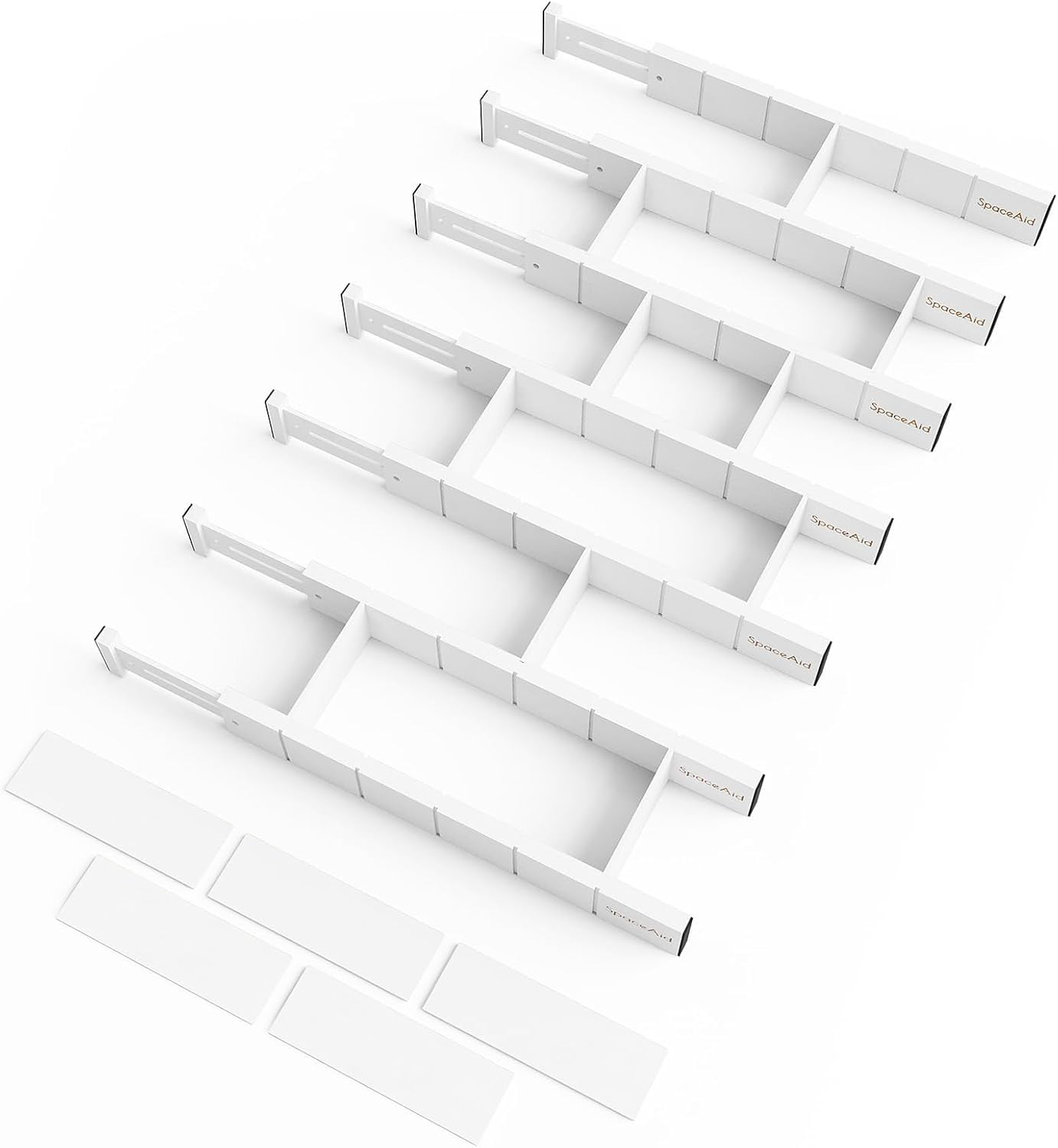 Bamboo Drawer Dividers with Inserts and Labels, Kitchen Adjustable ...