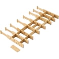 Bamboo Drawer Dividers with Inserts kitchen drawer organizer Adjustable ...
