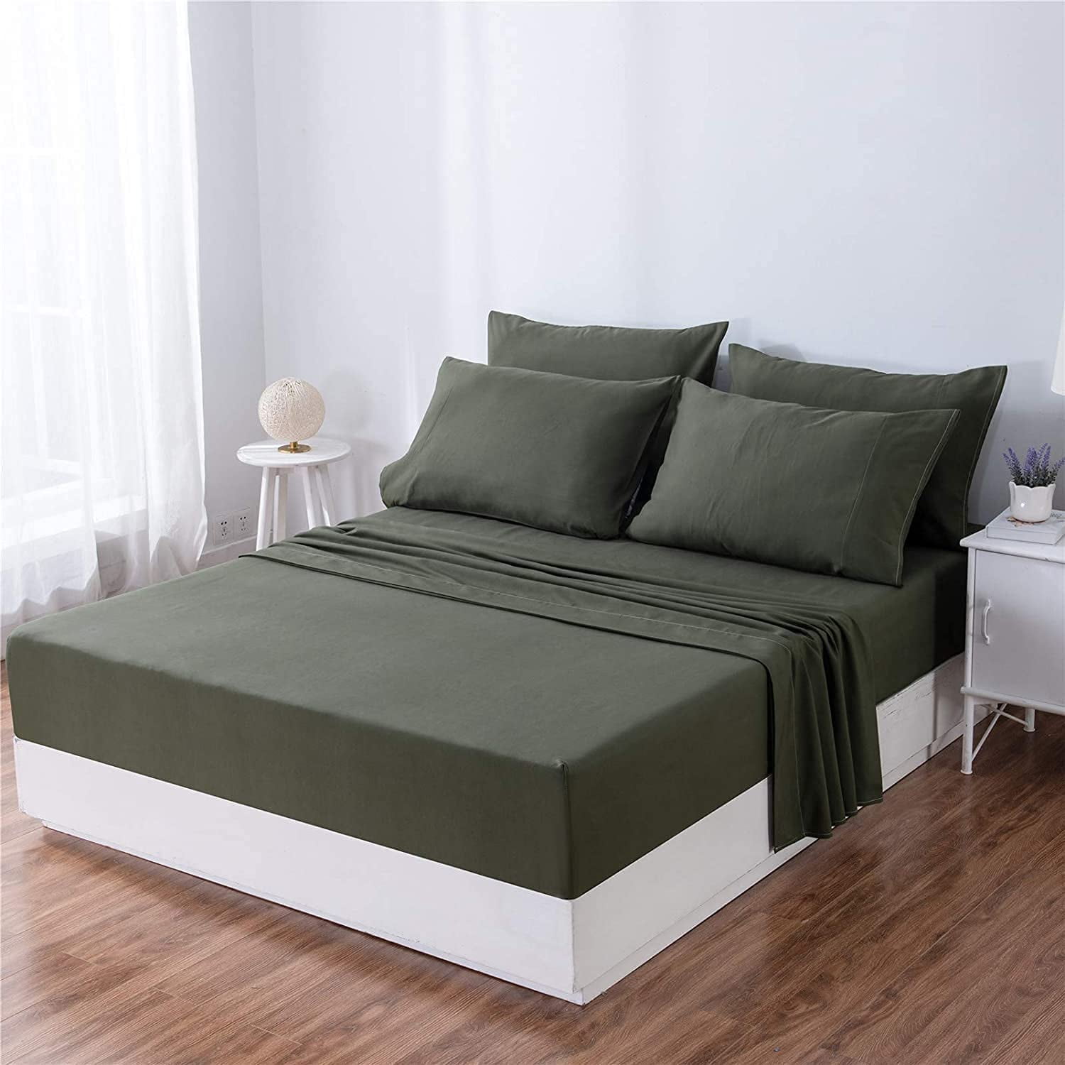 Bamboo Elegance 6-Piece Sheet Set with Extra Deep Pockets in Multiple ...