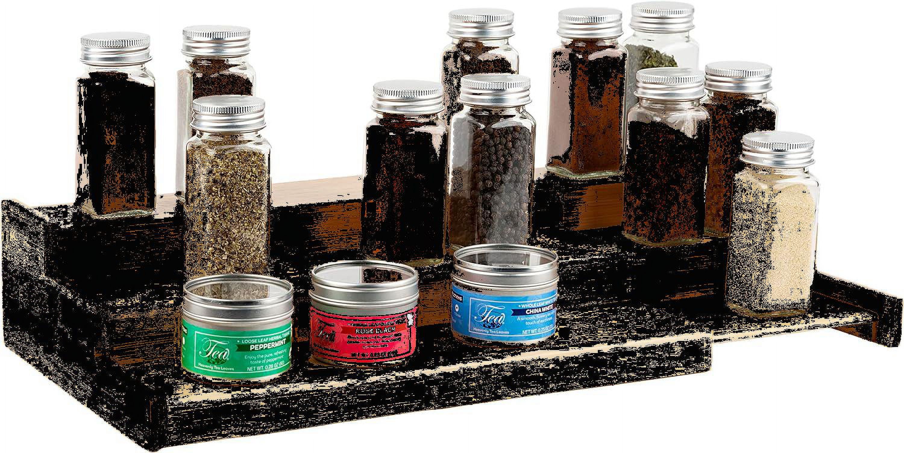 Bamboo Expandable 3-Tier Spice Rack Modern Design Waterproof Kitchen ...