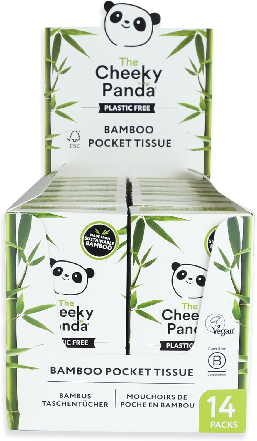 Bamboo Facial Tissue | 14 x Plastic Free Travel Tissue Packs | 140 ...