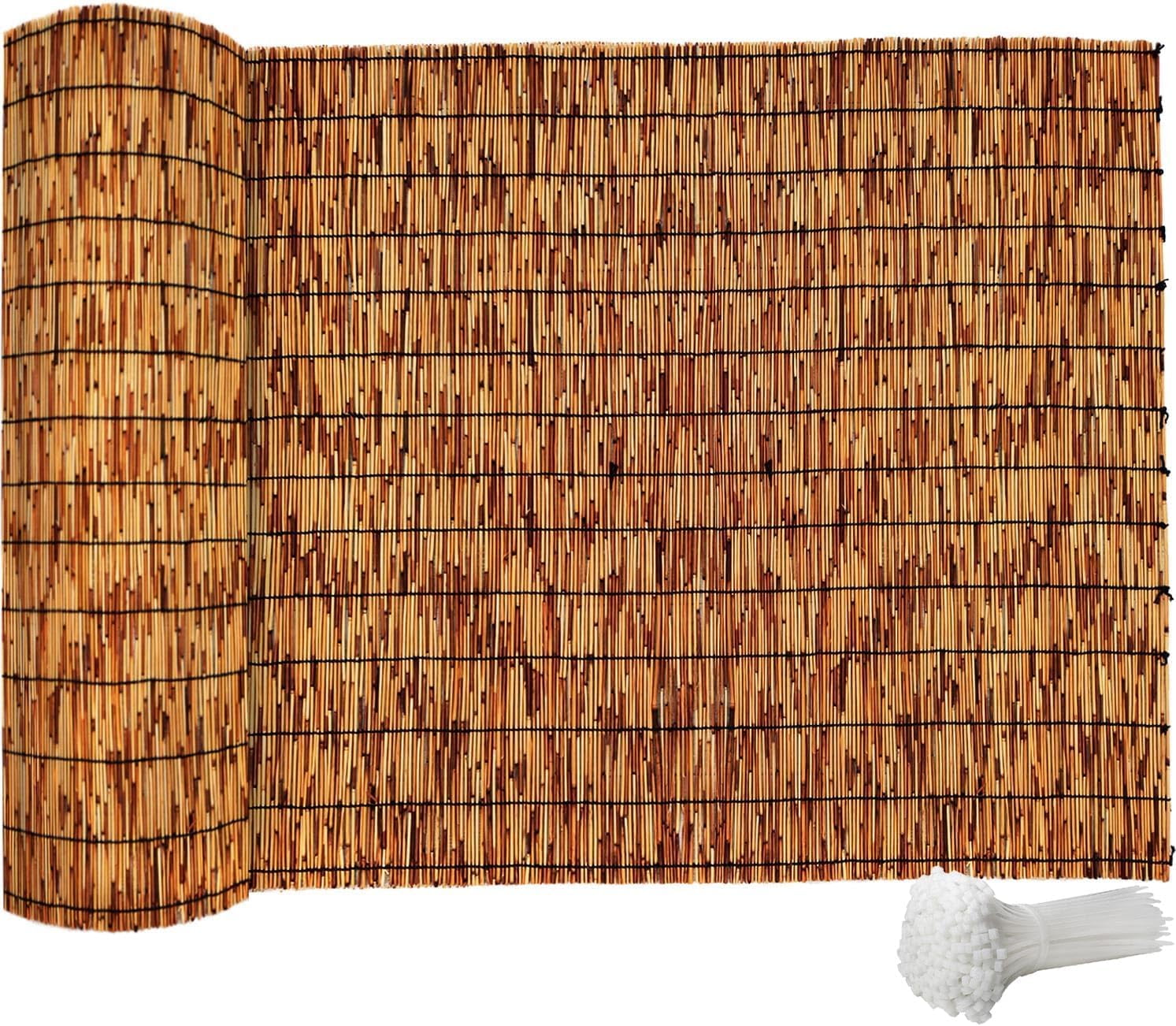 Bamboo Fence,Reed Fencing 4Feet High Bamboo Privacy Screen Outdoor for ...