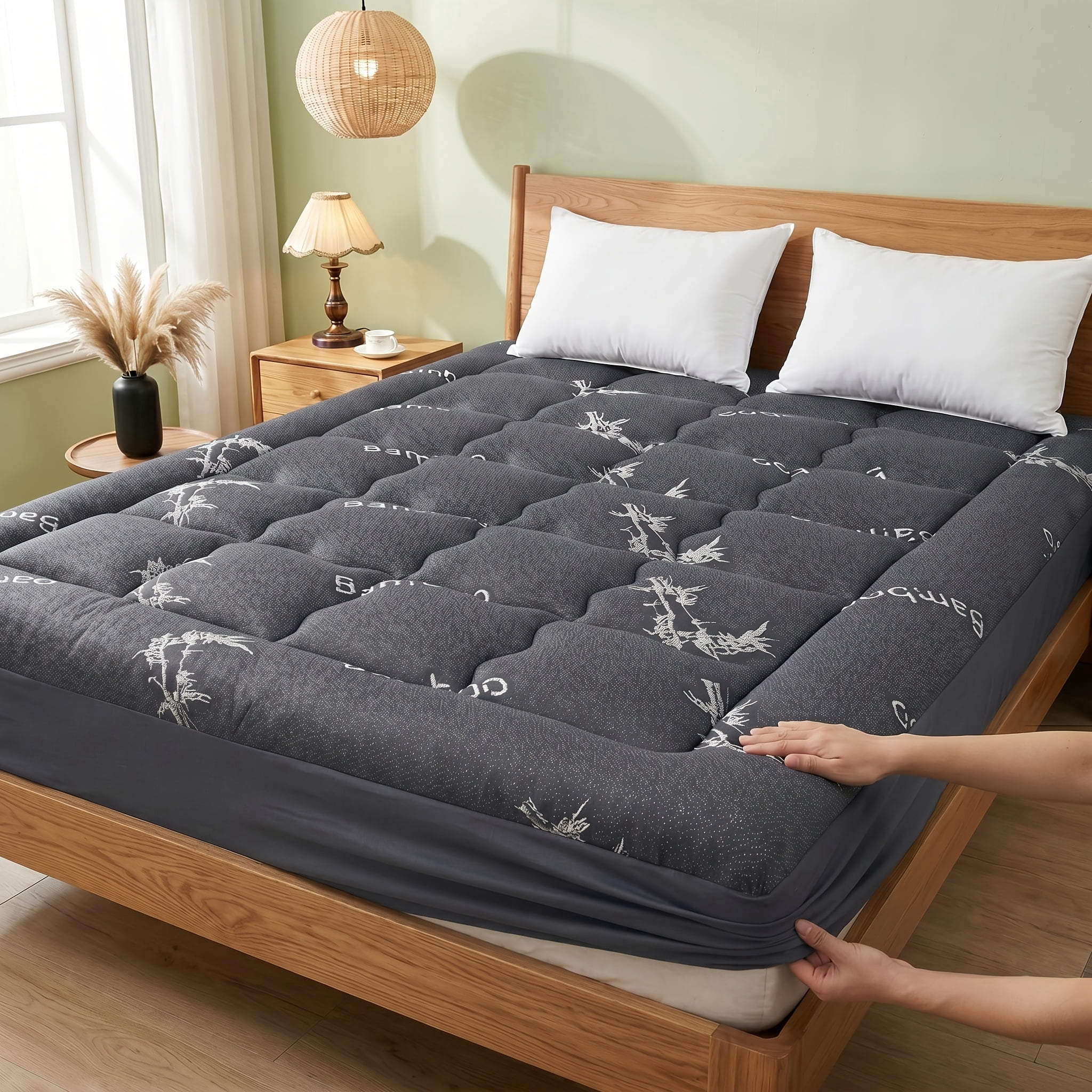 Bamboo Fiber High Fluffy Mattress, Breathable Sweat Absorbent Pressure ...