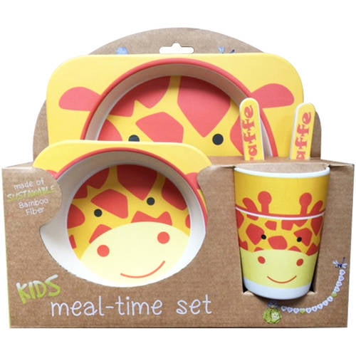Bamboo Fiber Kids Plate Set - Walmart.com