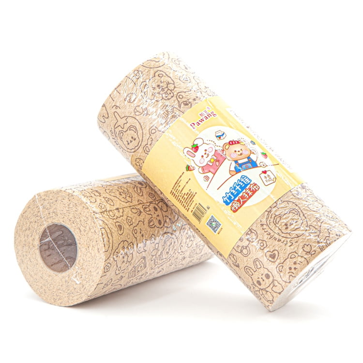 Bamboo Fiber Primary Color Thickened Oil-removing Lazy Rag Washable ...