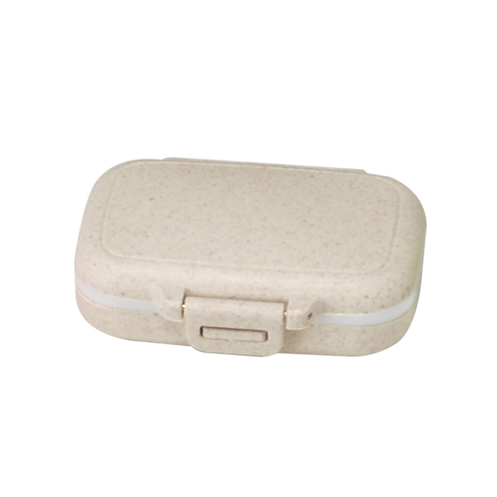 Bamboo Fiber Sealed Small Pill Box, Three-Color Portable Small Pill Box ...