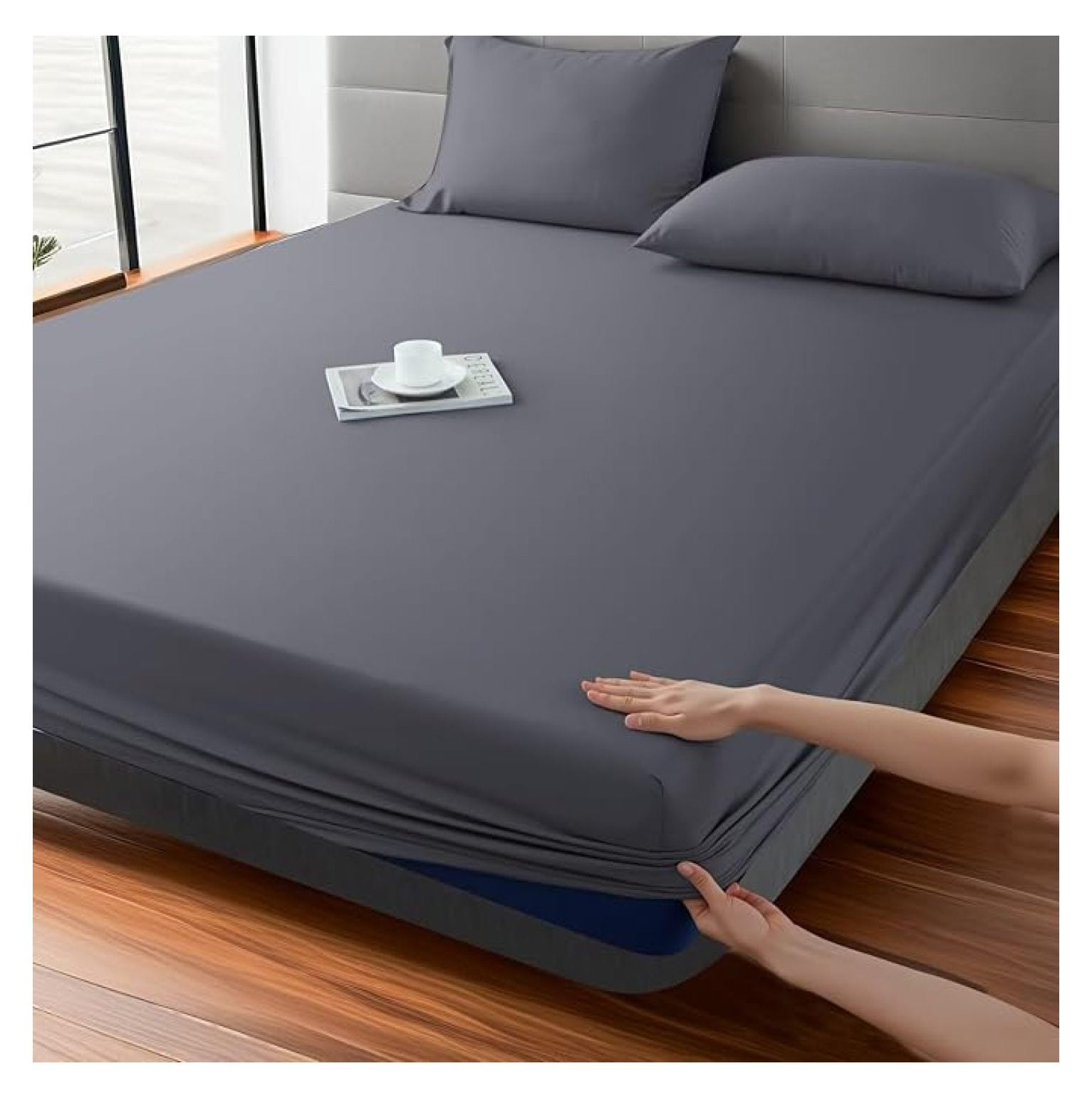 Bamboo Fitted Sheet California King - 400 TC Viscose Deep Pocket - Cal ...