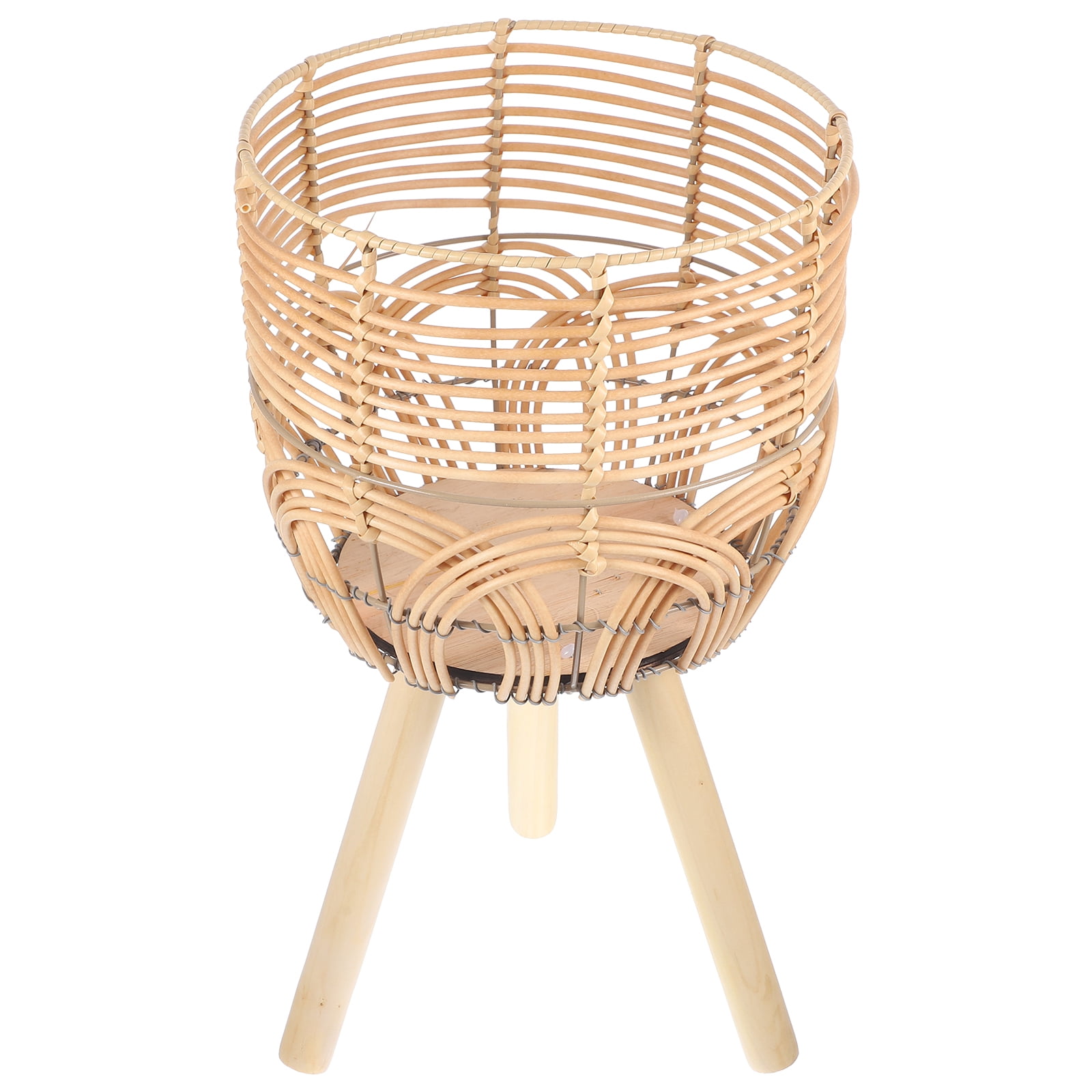 Bamboo Flower Basket Table Stand Rattan Plant Rack Plants Pot - Walmart.com