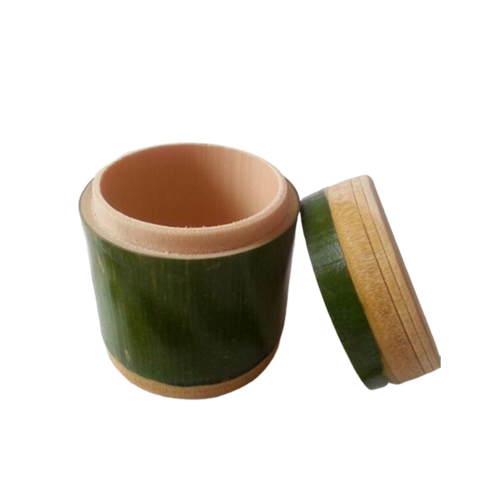 Bamboo Food Containers Made Natural Rice Jar Tube Wooden - Walmart.com