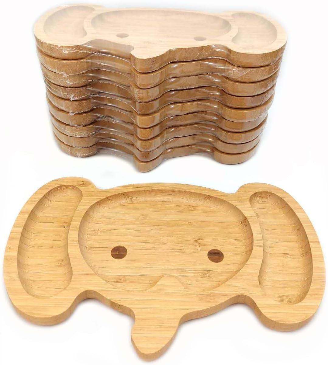 Bamboo Food Plate for Snacks Appetizer Fruit Vegetable | Children Meal ...