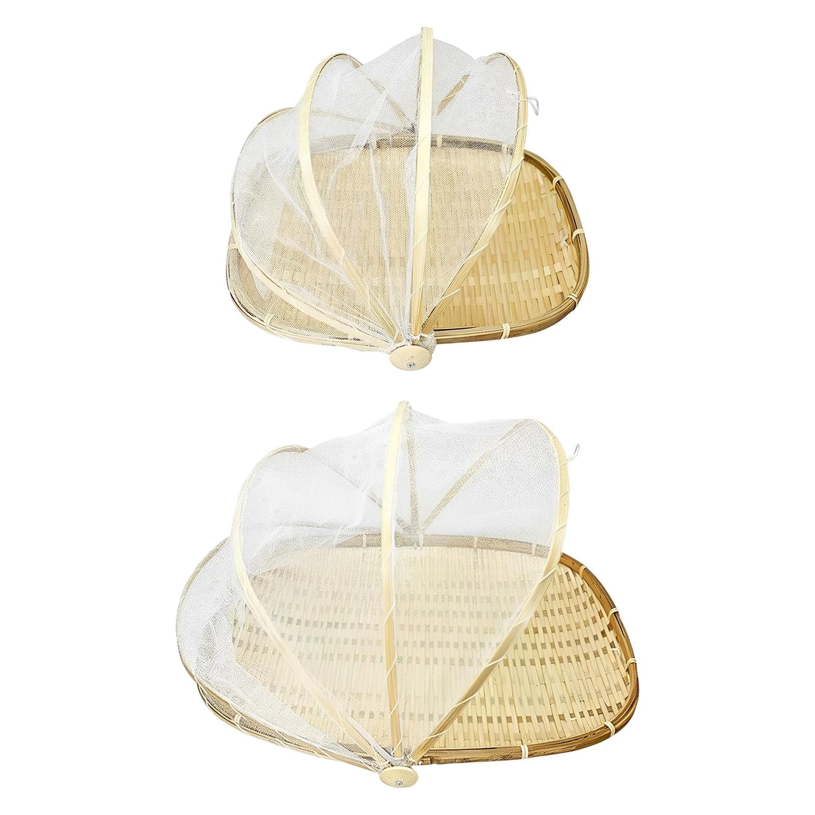 Bamboo Food Serving Tent Basket Handmade Portable Multifunction ...