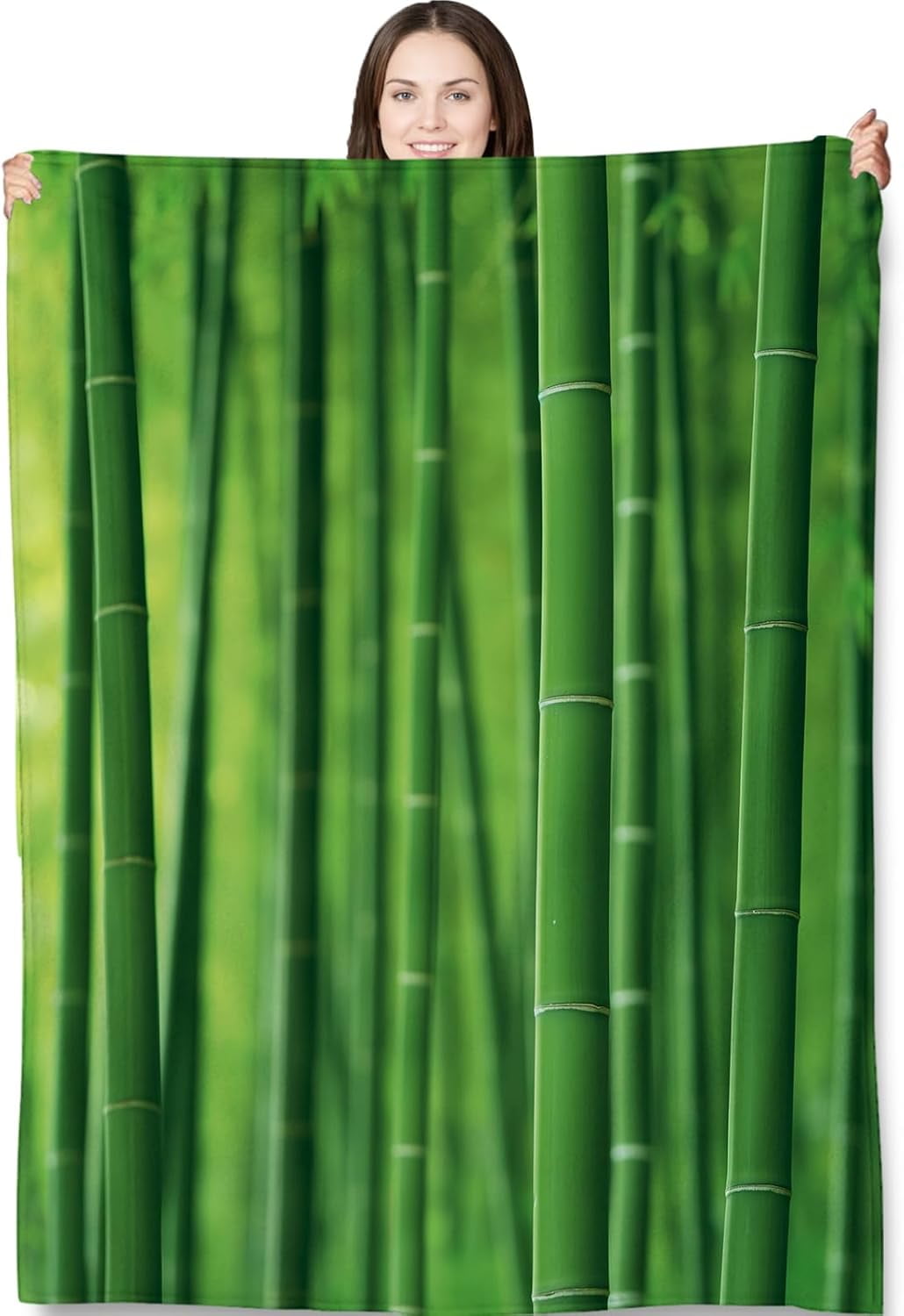Bamboo Forest Blanket Gifts for Adults and Kids Green Bamboo Throw ...