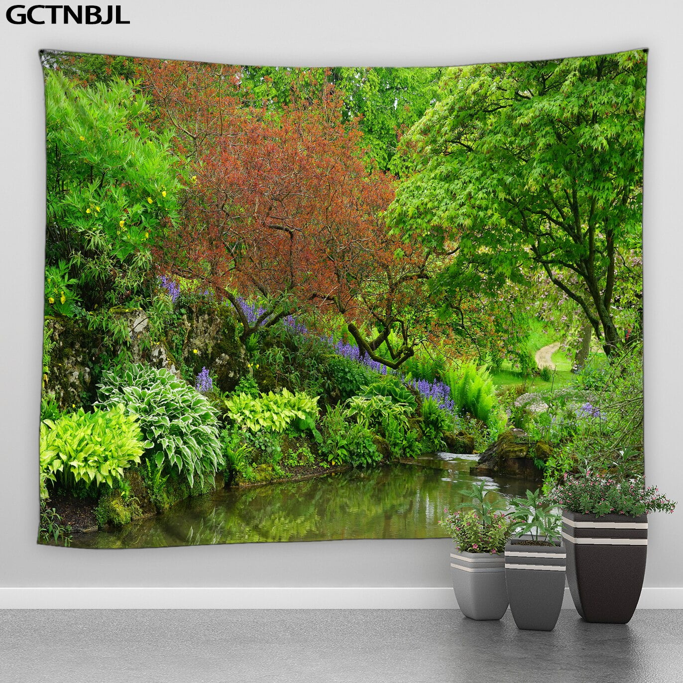 Bamboo Forest Garden Scenery Tapestry Wall Hanging Park Spring Nature ...