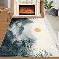 Bamboo Forest Rug,Natural Mountain Rugs for Bedroom Boys Girls, Sunset ...