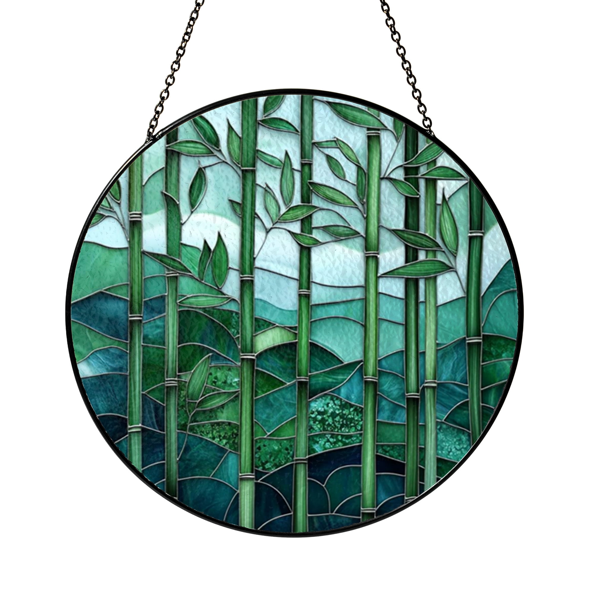 Bamboo Forest Stained Glass Suncatcher – Nature Window Art Decor ...