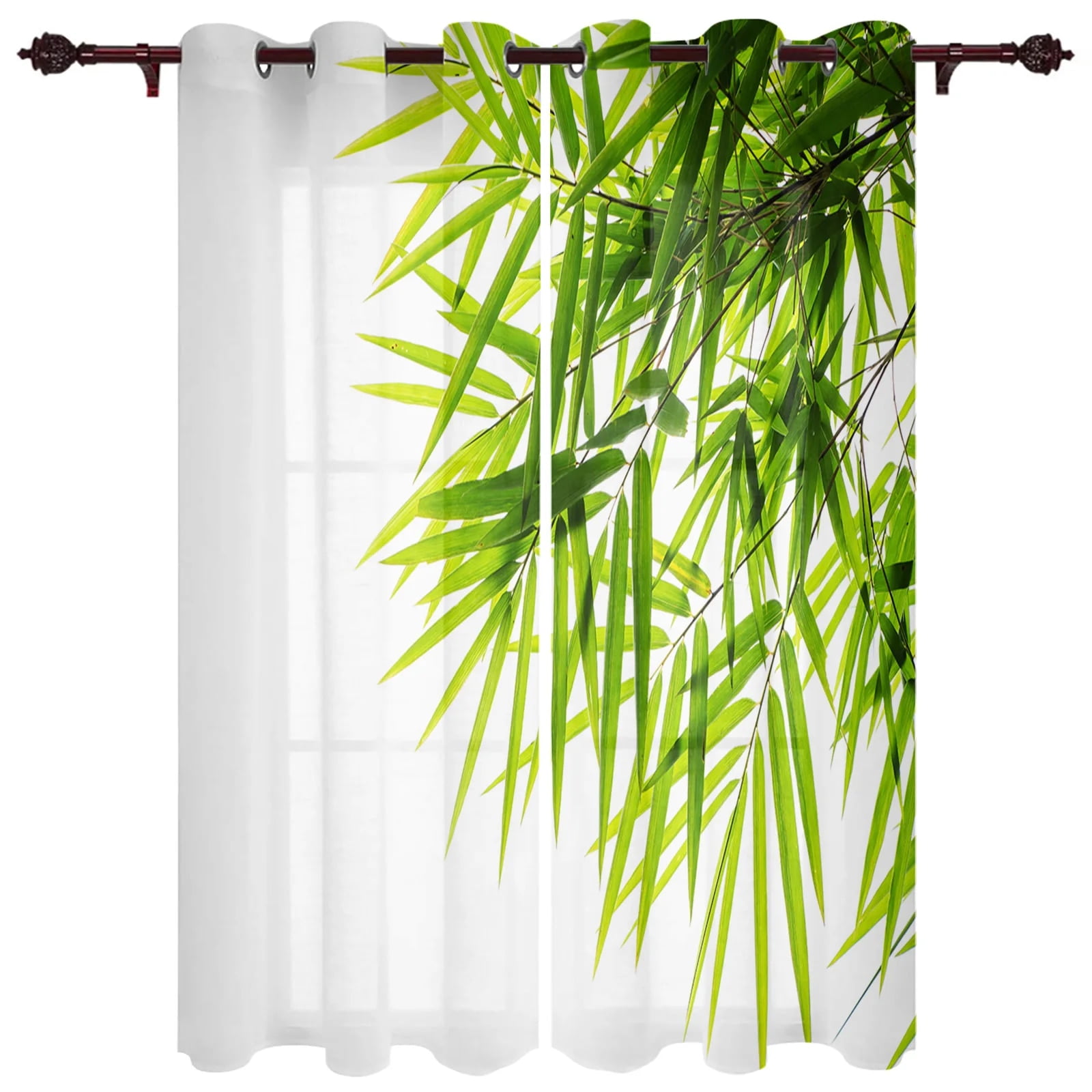 Bamboo Forest Sunlight Living Room Kitchen Balcony Luxury Drapes Window ...
