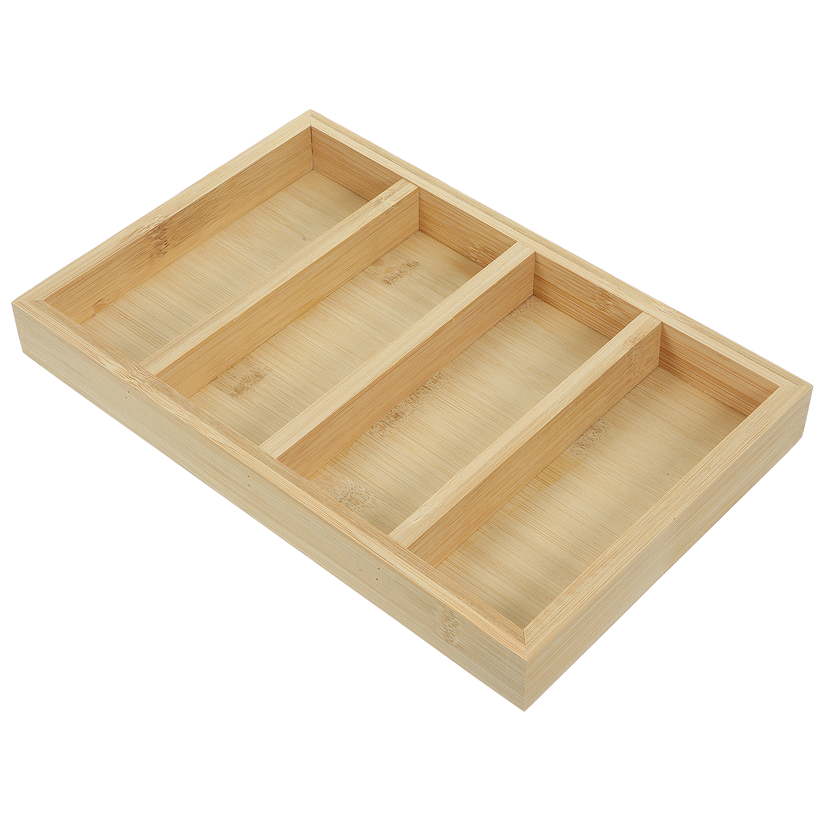 Bamboo Four-compartment Glasses Storage and Display Tray Wood Tray ...
