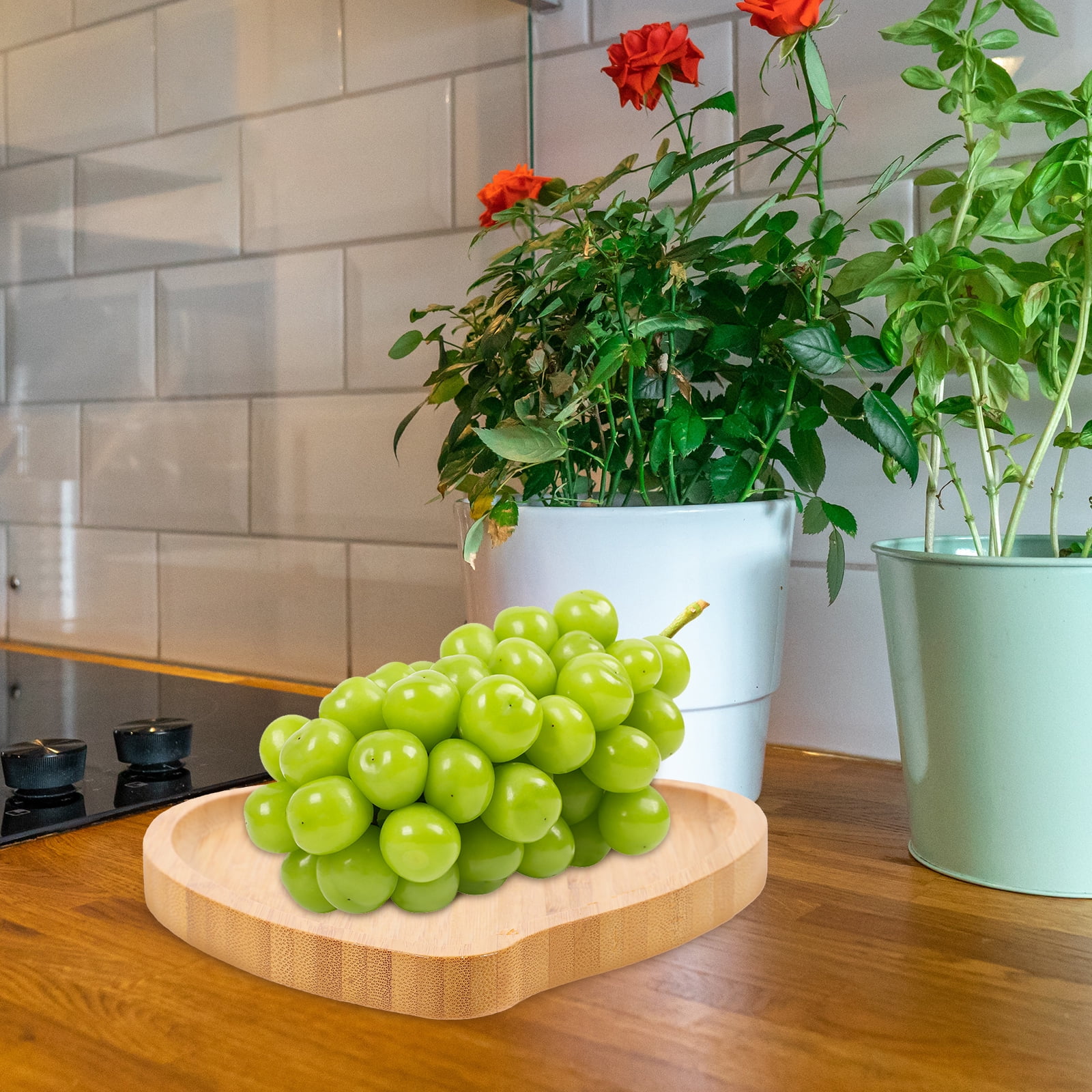 Bamboo Fruit Tray Bamboo Snacks Plate Desktop Snacks Container Food ...