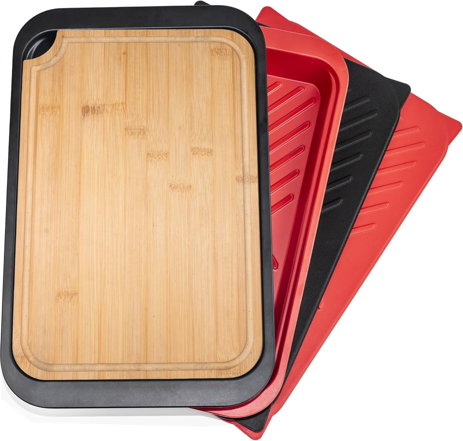 Bamboo Grilling Prep and Serve Trays with lid, BBQ Tray for Marinating ...