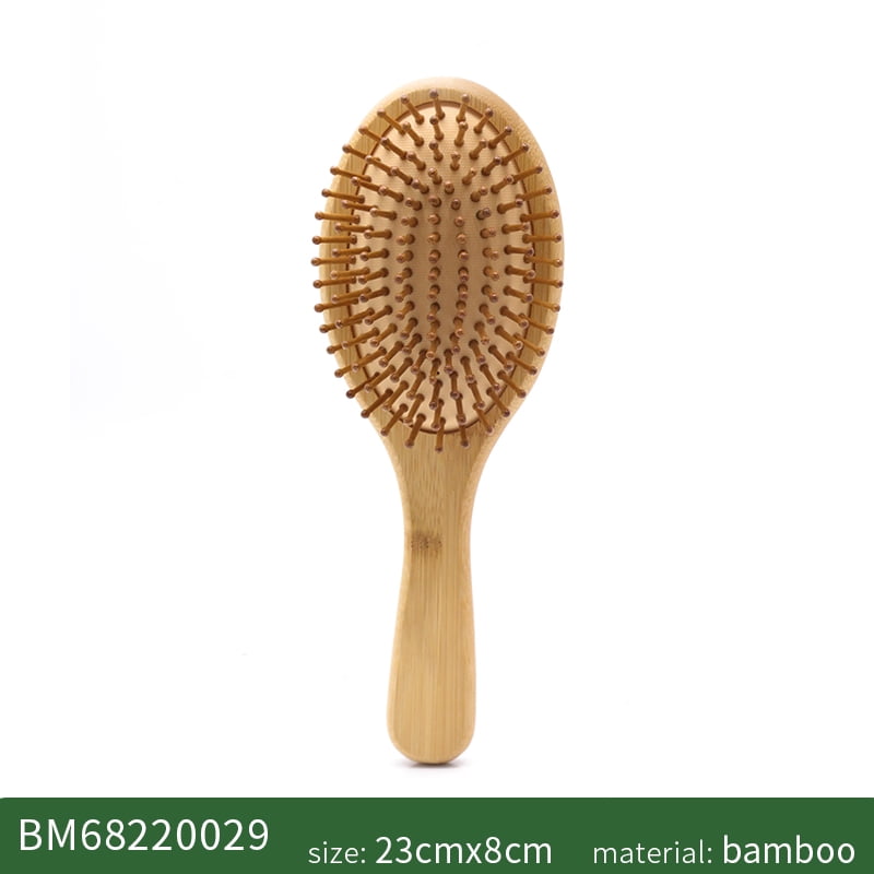 Bamboo Hair Brush Women Styling Hair Comb Hairbrush Wide Teeth Bamboo ...