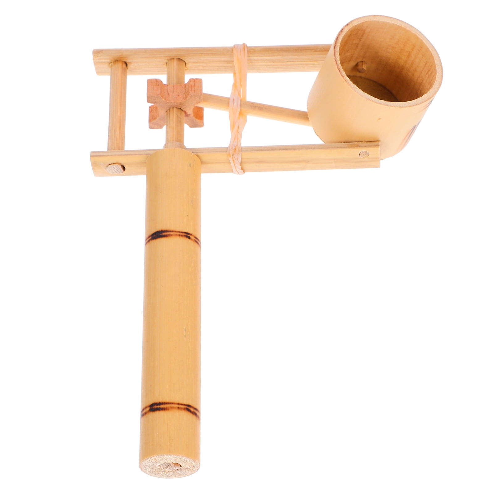 Bamboo Hand Rattle Kids Toy Castanet Long Handle Rotary for Children ...