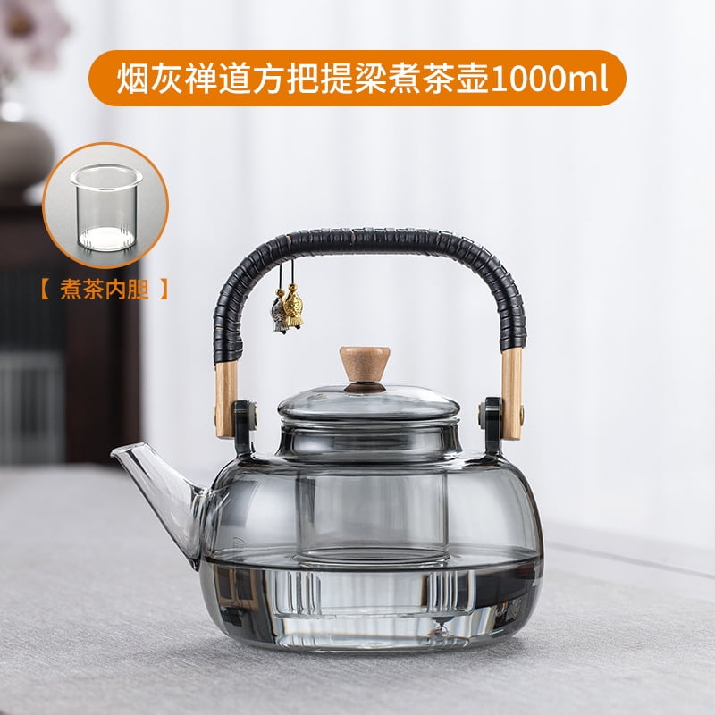 Bamboo Handle Loop-Handled Teapot Household Tea Making Appliance Teapot ...