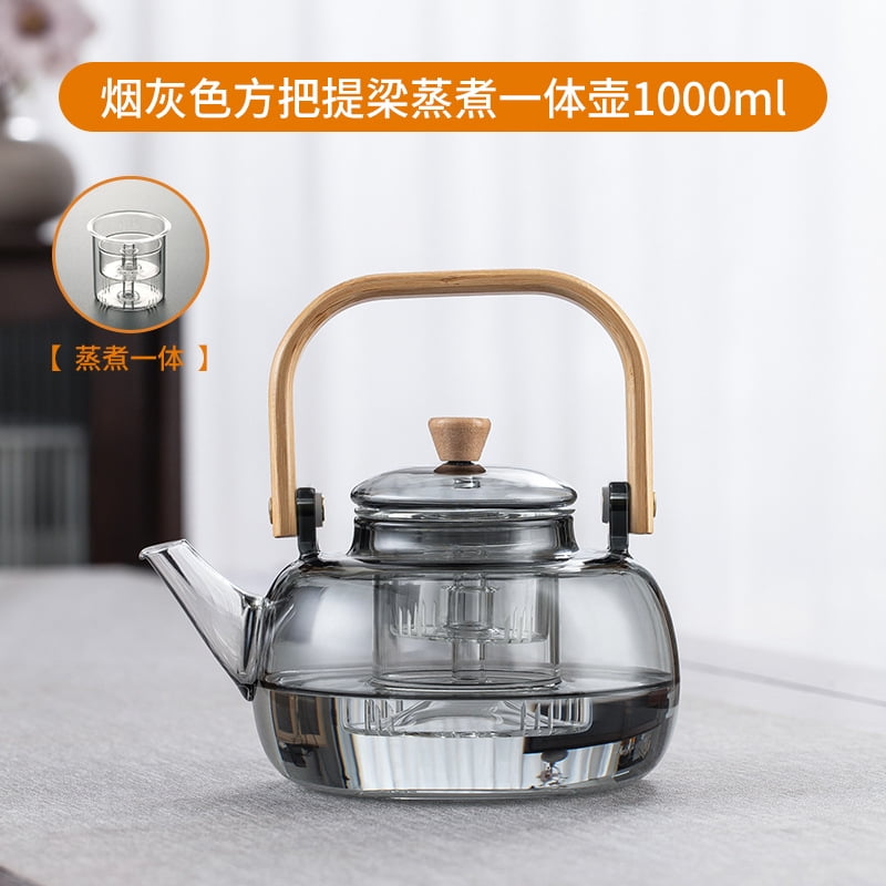 Bamboo Handle Loop-Handled Teapot Household Tea Making Appliance Teapot ...
