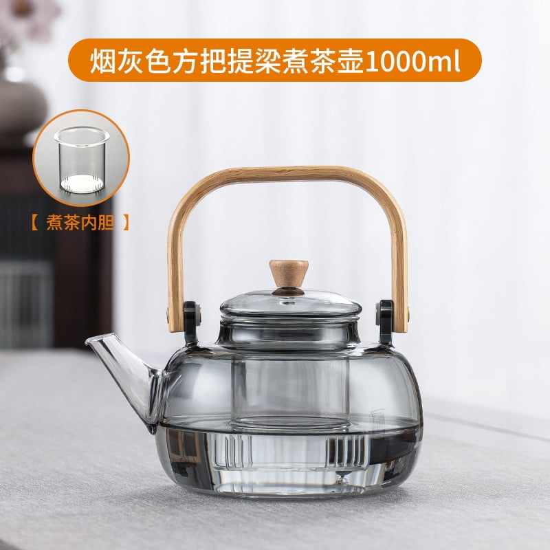 Bamboo Handle Loop-Handled Teapot Household Tea Making Appliance Teapot ...