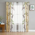 Bamboo Handmade Paper Tulle Curtains for Living Room Bedroom Sheer ...