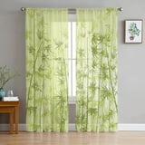 Bamboo Handmade Paper Tulle Curtains for Living Room Bedroom Sheer ...