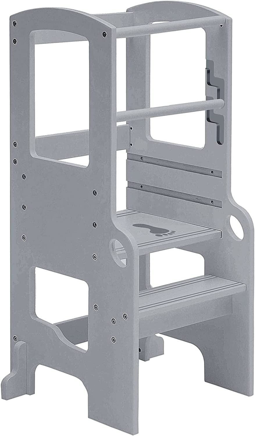 Bamboo Height Adjustable Children Step Stool, Montessori Learning Tower ...