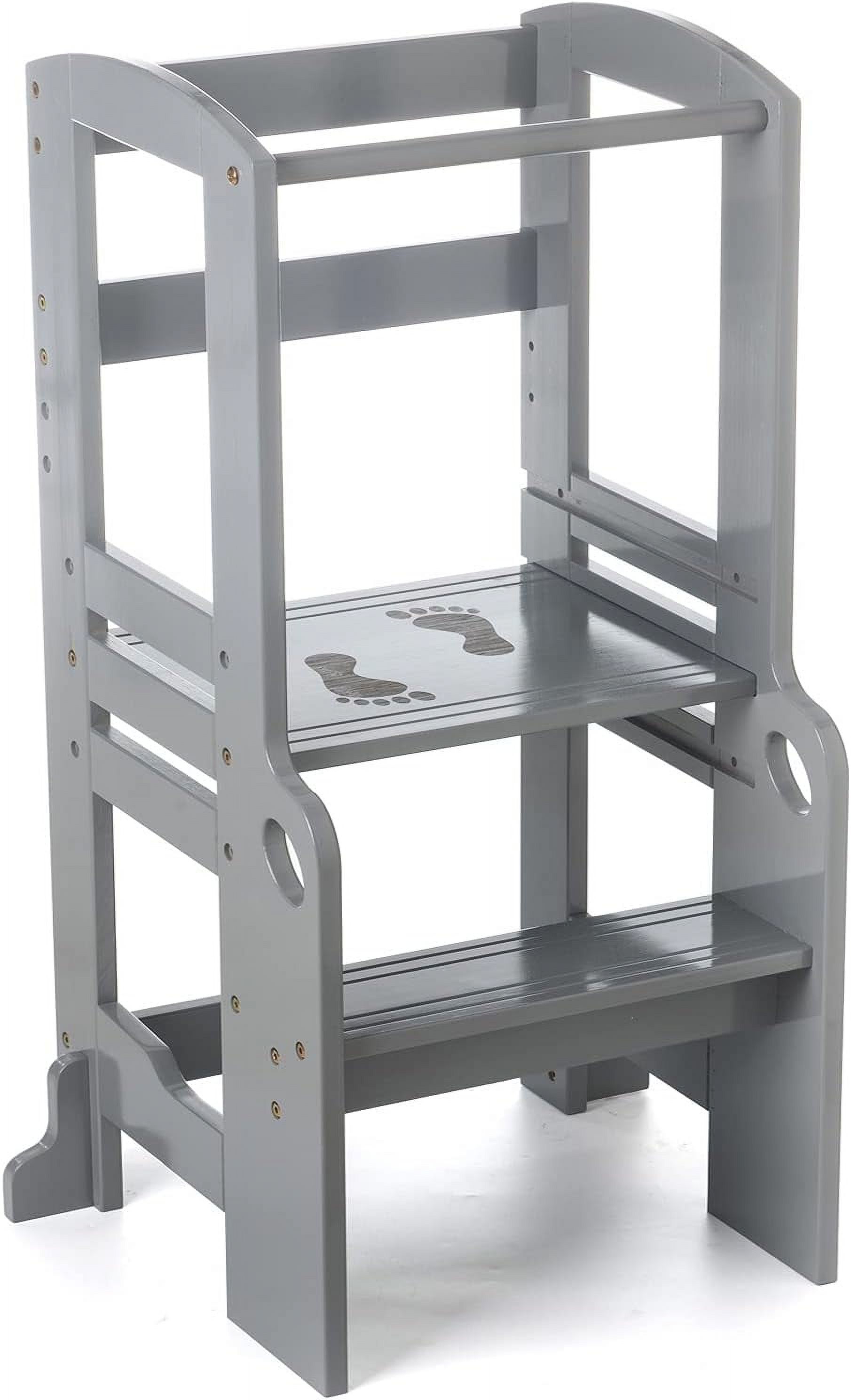 - Bamboo Height Adjustable Children Stool, Kids Learning Stool, Kids ...