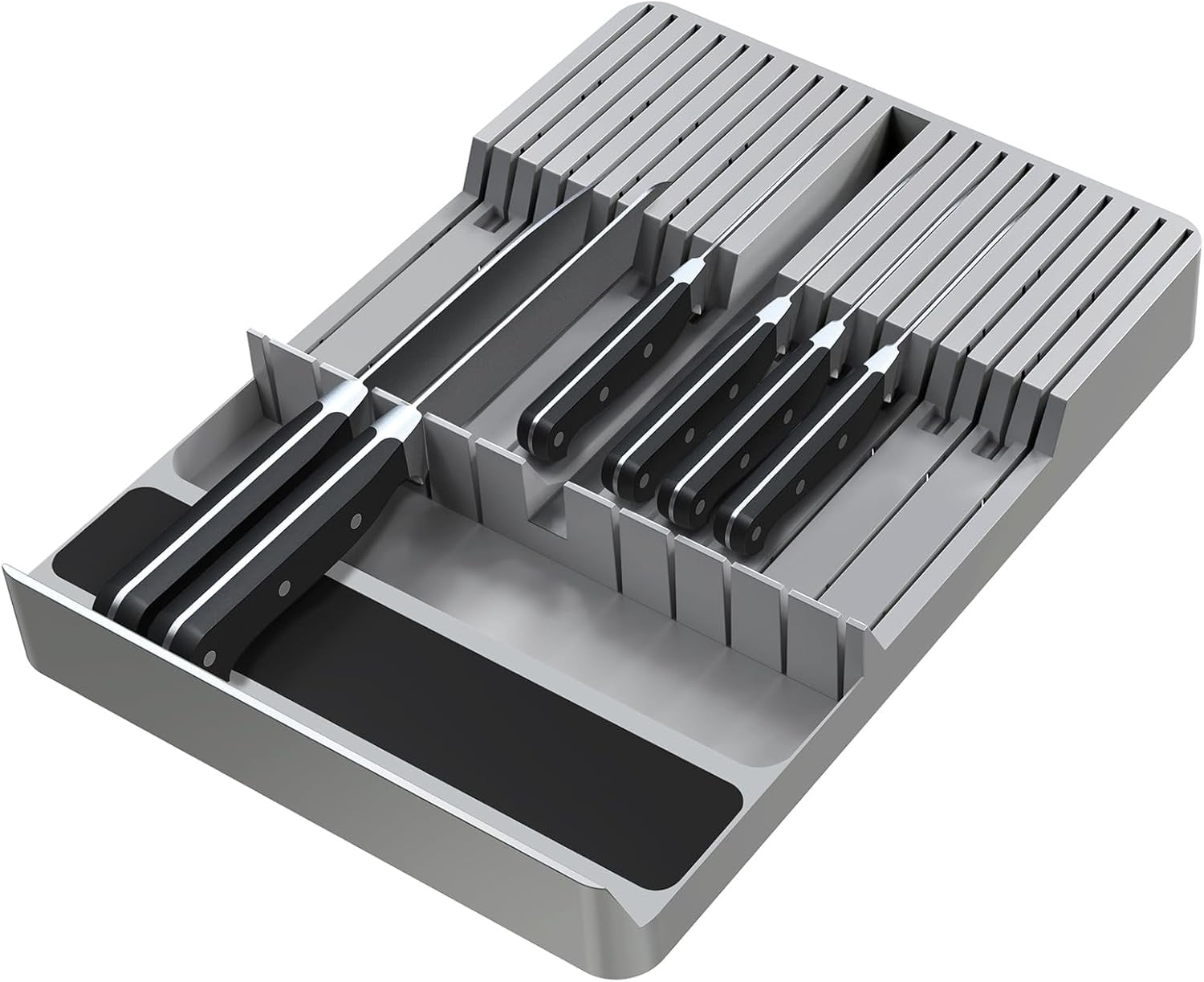 Bamboo In-Drawer Knife Block Set for 16 Knives(Not Included), Large ...