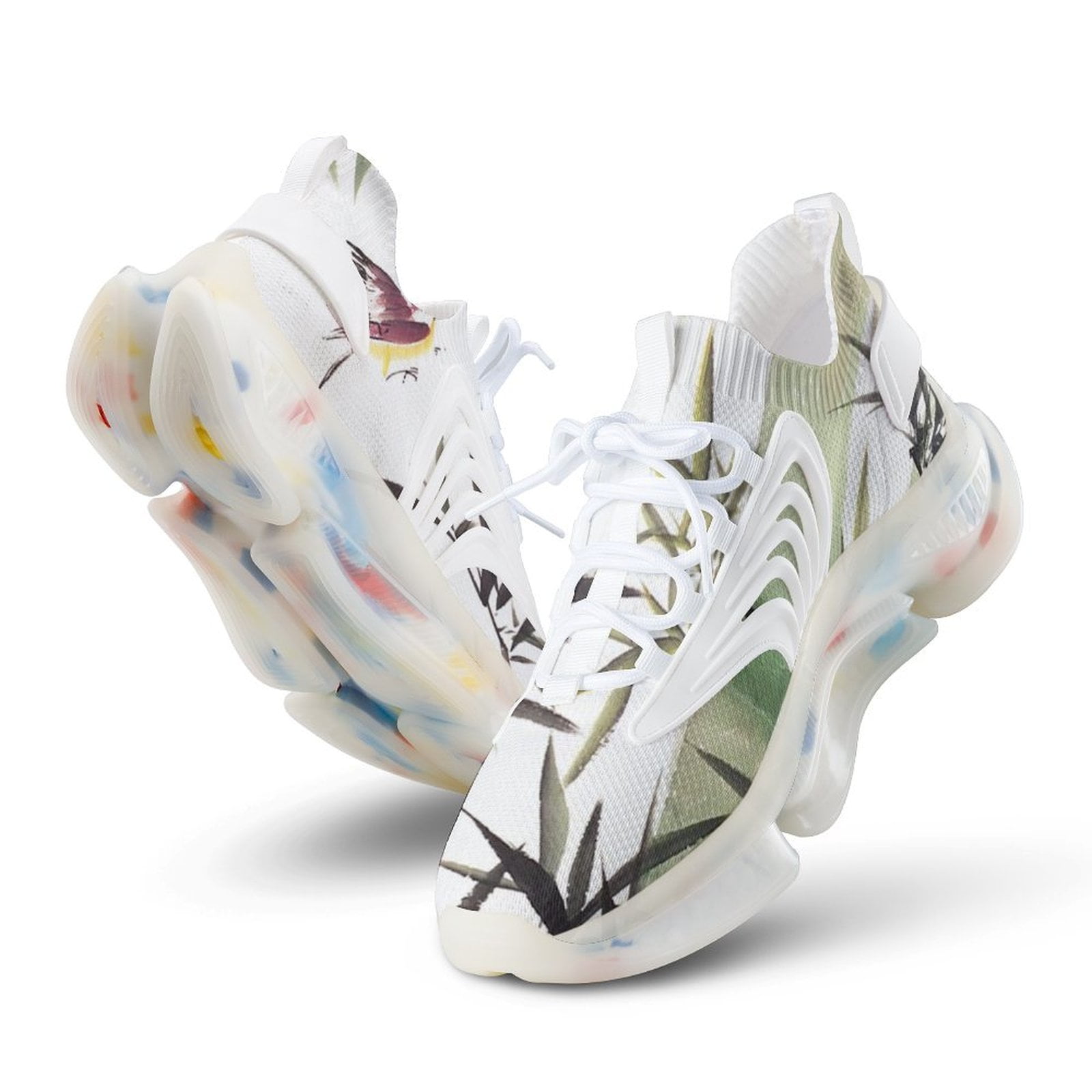 Bamboo Ink Painting Walking Shoes for Men Woman Lightweight Tennis ...