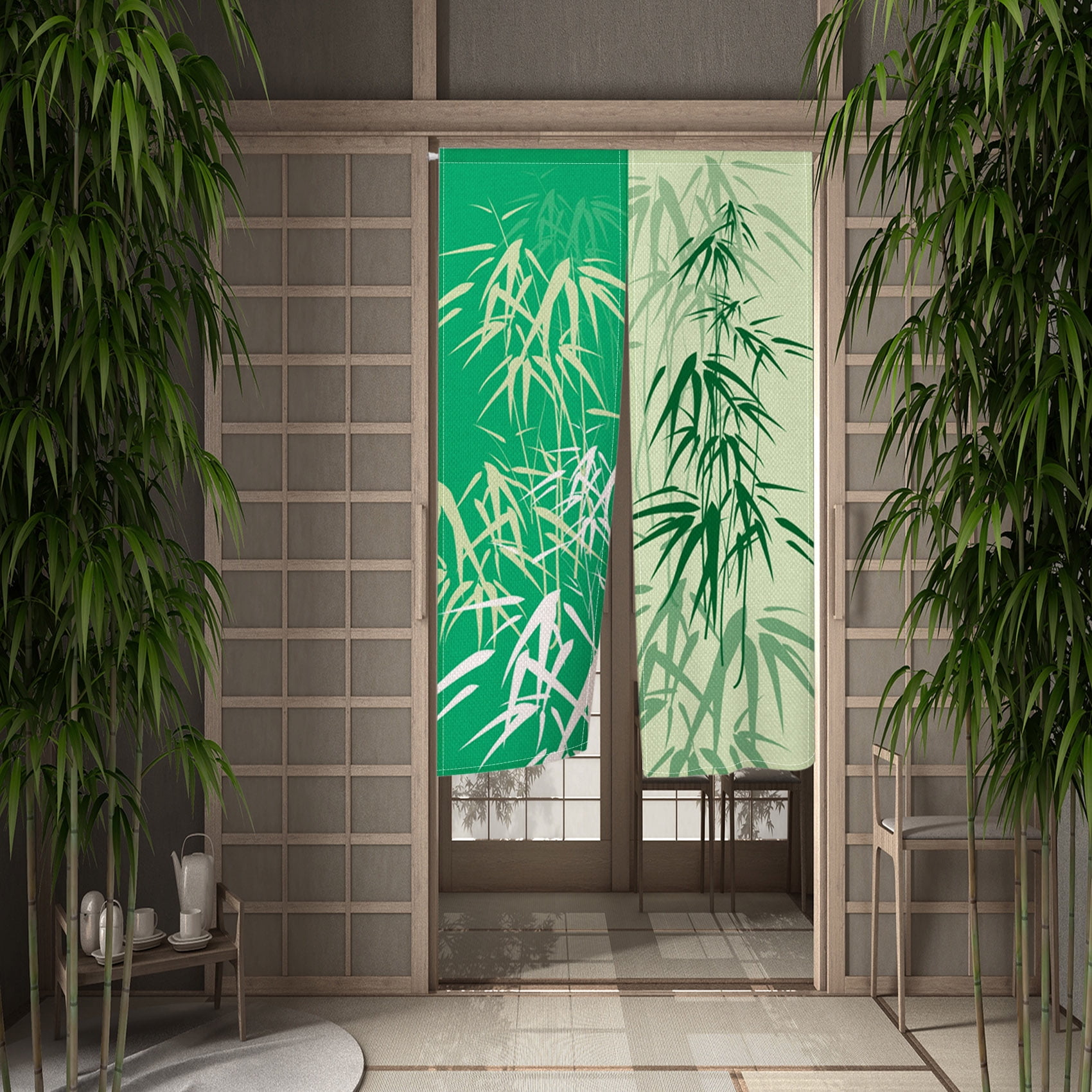 Bamboo Japanese Style Door Curtain Tea House Restaurant Kitchen Bedroom ...