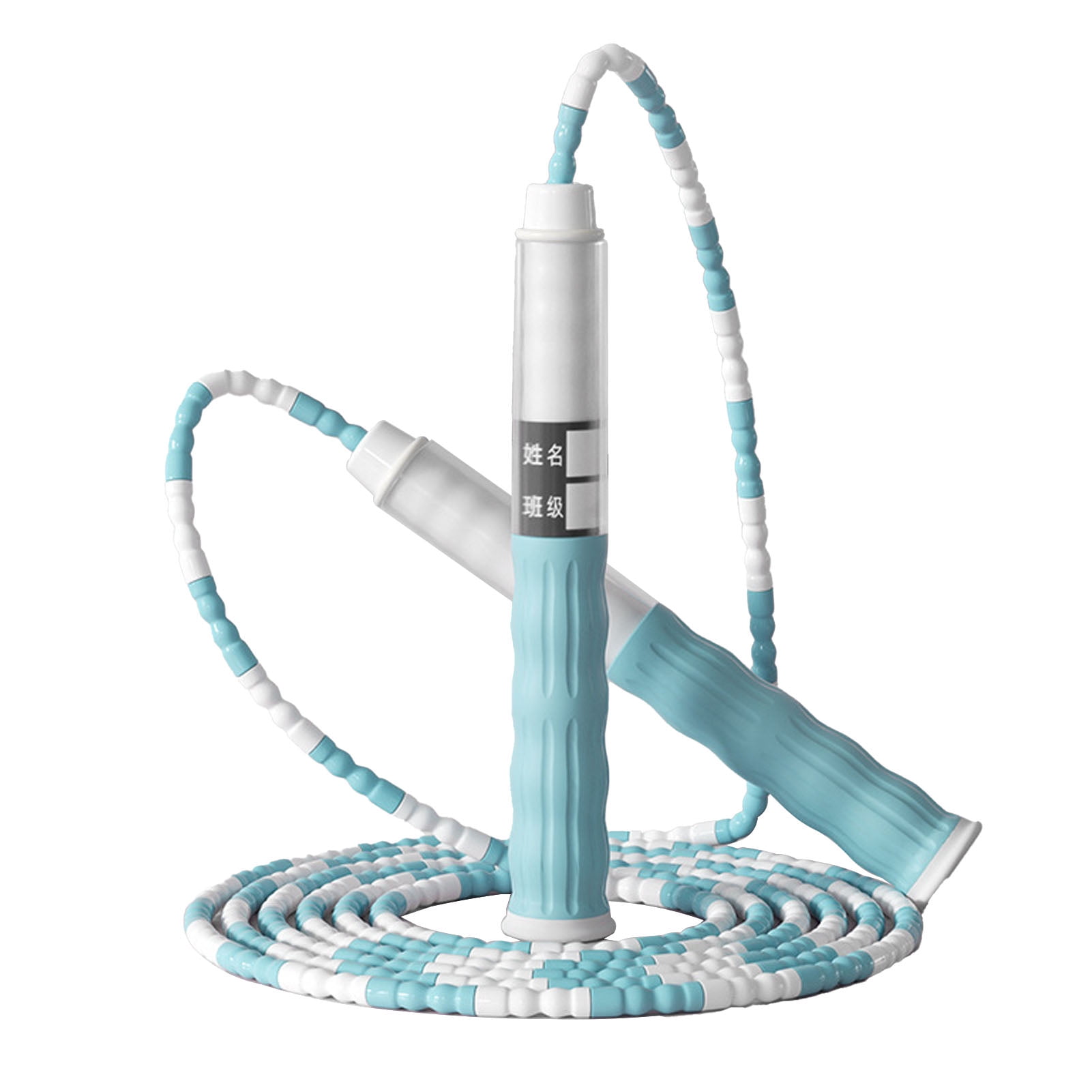 Bamboo Jump Rope Adjustable Length Beaded Jump Rope with Silicone ...