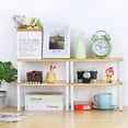 Bamboo Kitchen Cabinet and Counter Shelf Organizer, Stackable and ...